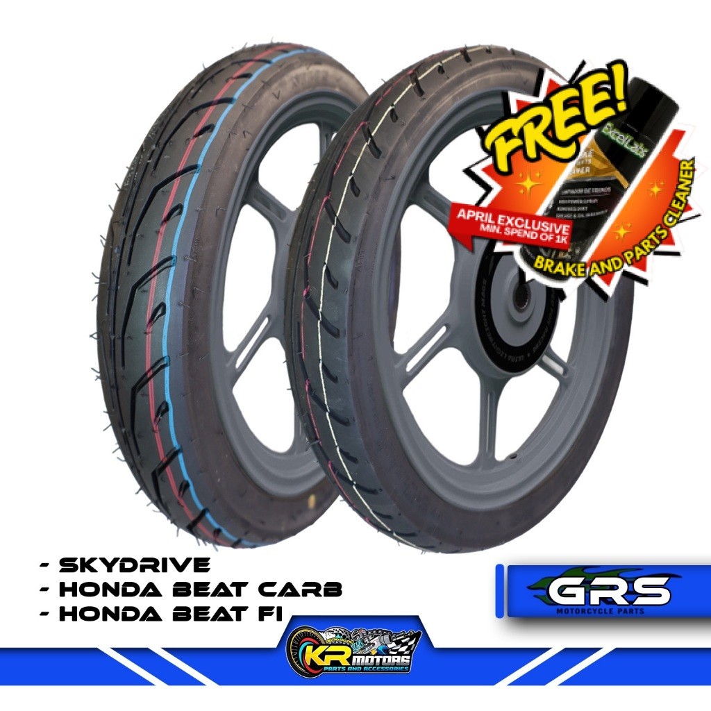 GRS Tubeless Tire for Skydrive/ Beat Carb/ Beat Fi - Motorcycle Top ...