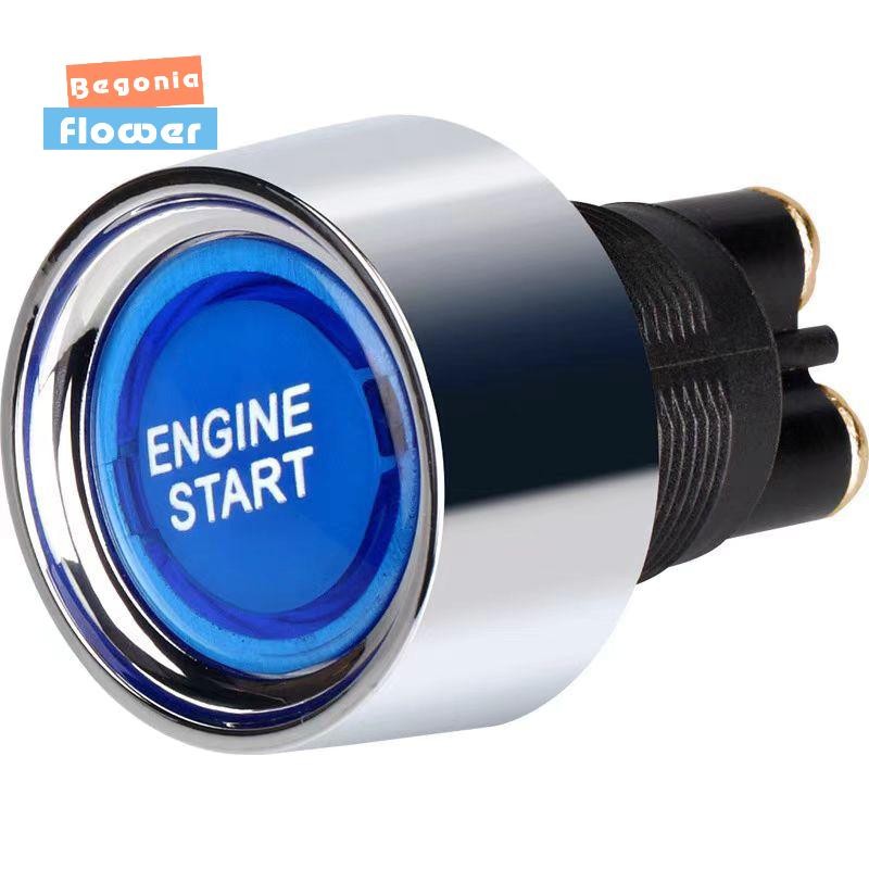 Begonia Flower Car Engine Start Push Button Keyless Switch Start Button ...