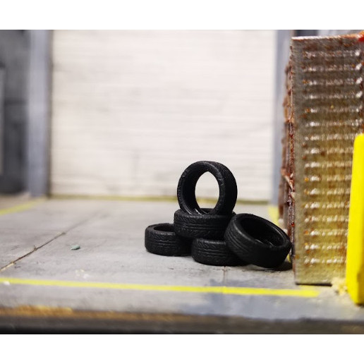 Miniature Tire Stack Type 1 Diorama Diecast Unpainted | Shopee Philippines