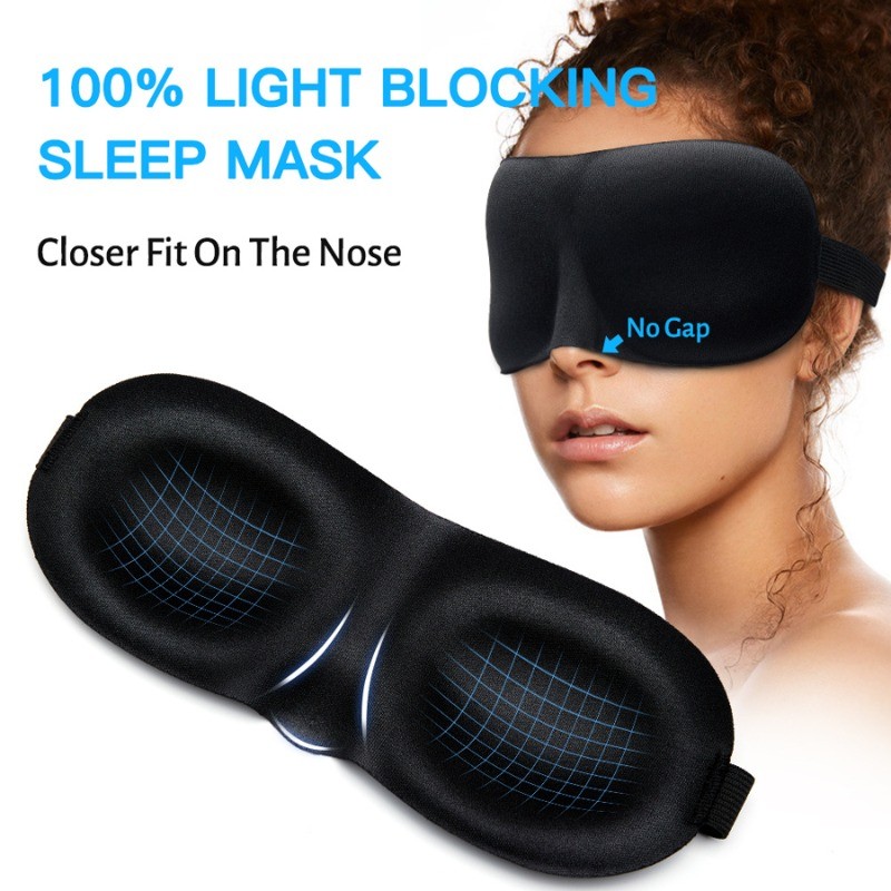 3D Sleeping Eye Mask Travel Rest Aid Eye Cover Patch Paded Mask Soft ...