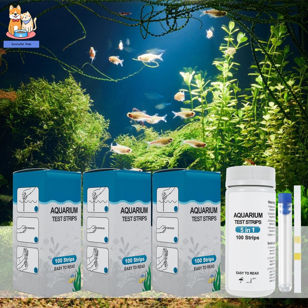 100Pcs Aquarium Test Strips 7 in 1 Fish Tank Test Kit Freshwater ...