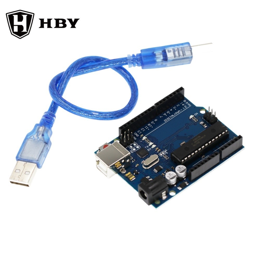 UNO R3 Atmel ATMEGA328P Compatible Board Plug and Play + USB Cable (No need download extra ...