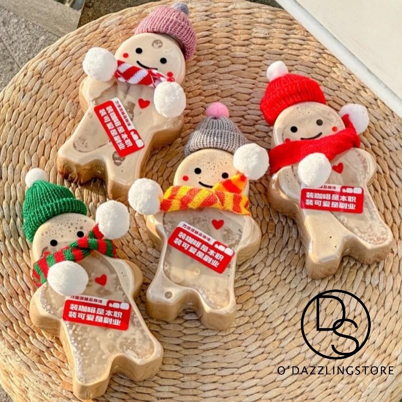 Gingerbread Man Shape Christmas Drinking Bottle Portable Cup Bear ...