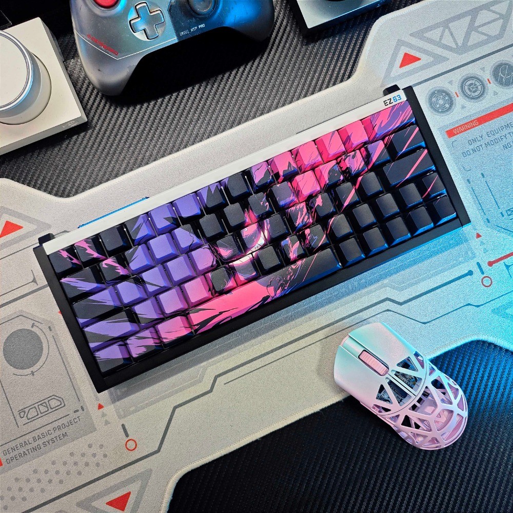 Geng Ghost Key Cap PBT Material Cherry Height Side Carved Light ...