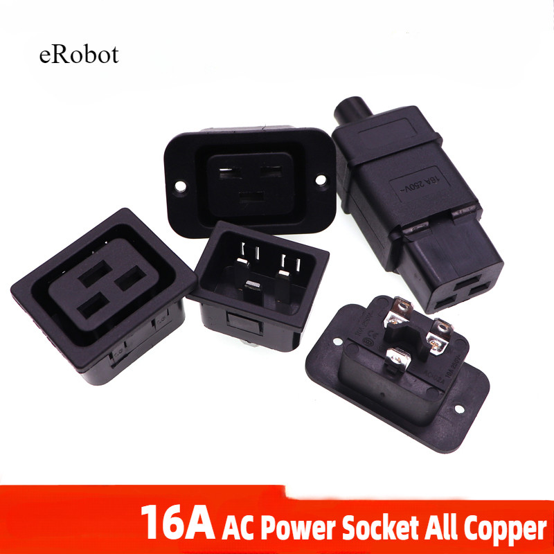 High power 16A high current AC power socket All Copper 250V male/female plug socket | Shopee ...