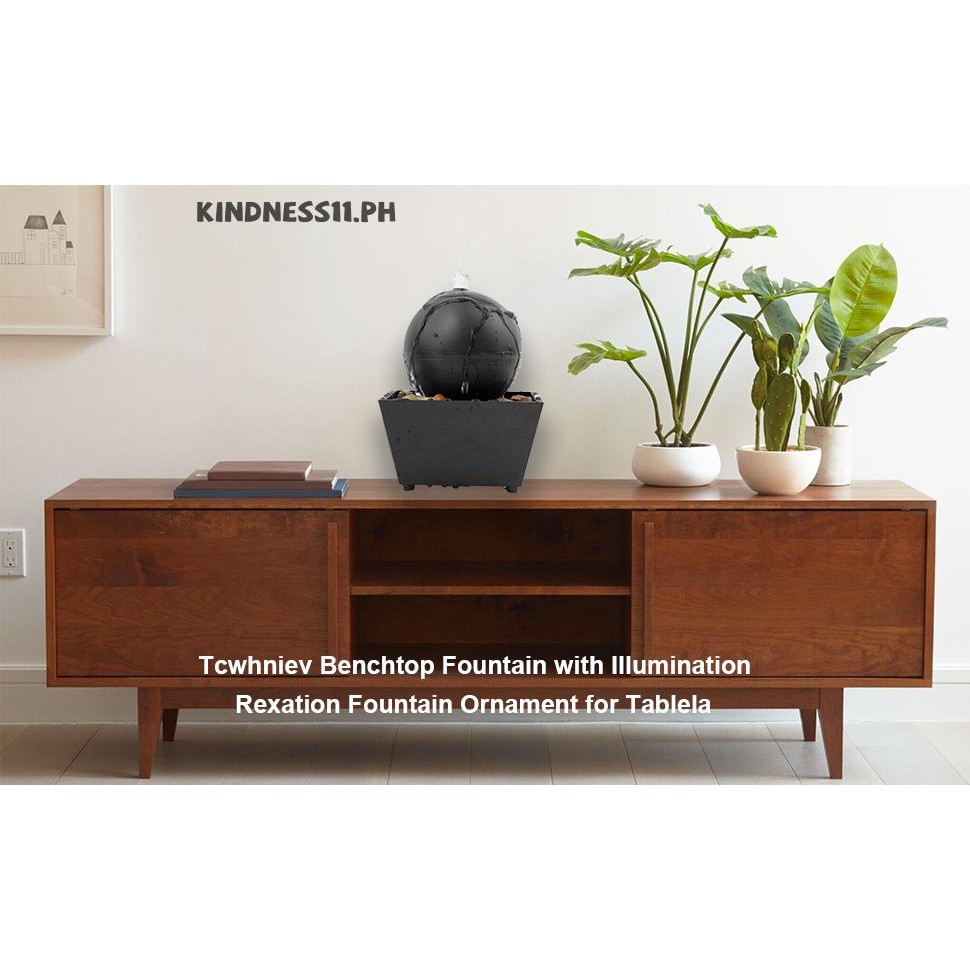 Tabletop Fountain with Light Battery/USB Operated Mini Indoor Water ...