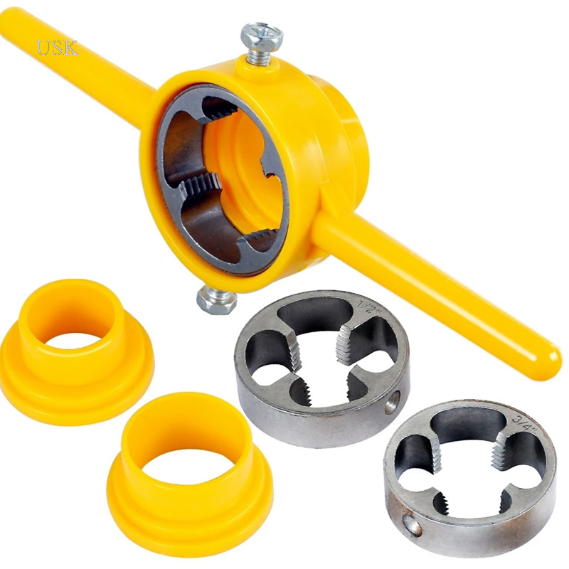 USK 6Pcs/Set Pipe M10 Threading Tool PVC Thread Maker 1/2 3/4 1 Inch ...