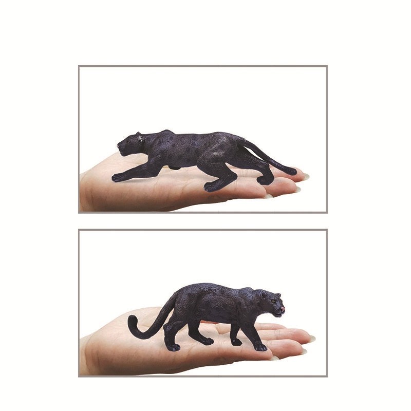 Children's Toys Simulation Mini Small Size Solid Animal Panther Model ...