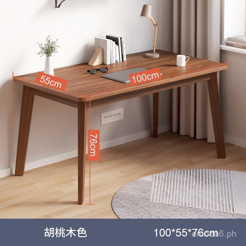 Desk Home Desk Solid Wood Legs Writing Desk Simple Student Study Table ...