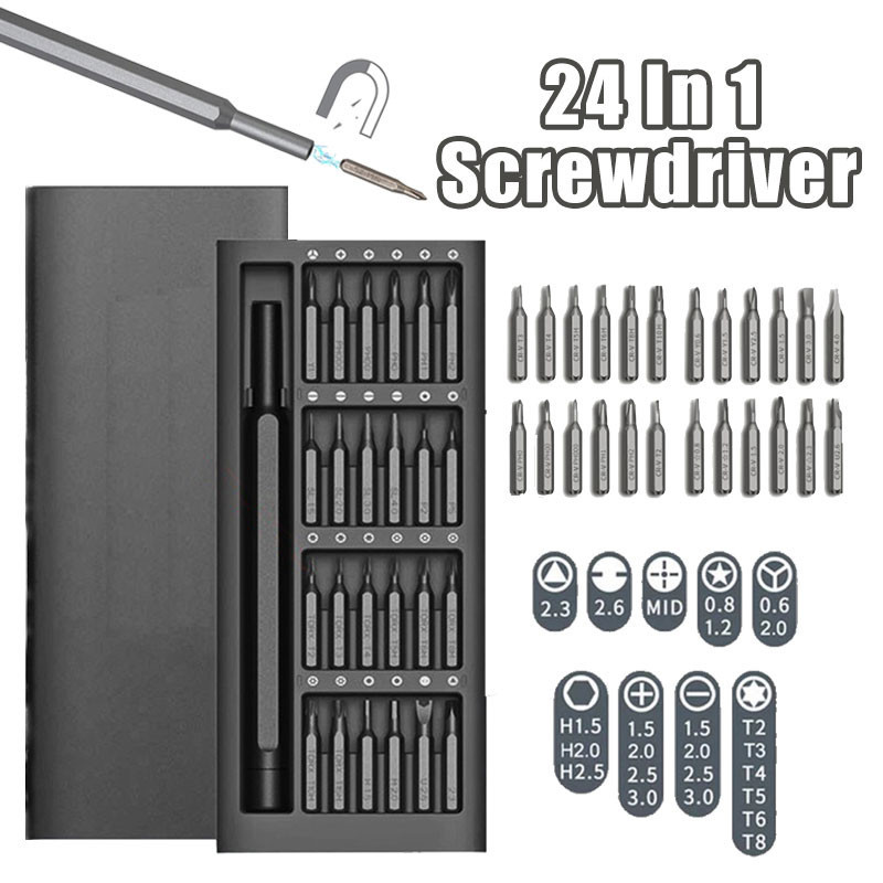 24 in 1 Precision Screwdriver Set / Mini Magnetic Driver Bit / Mobile ...