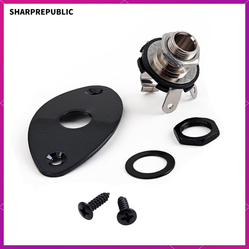 [Sharprepublic] 6.35mm Socket Output Plug Plate for Electric Bass ...