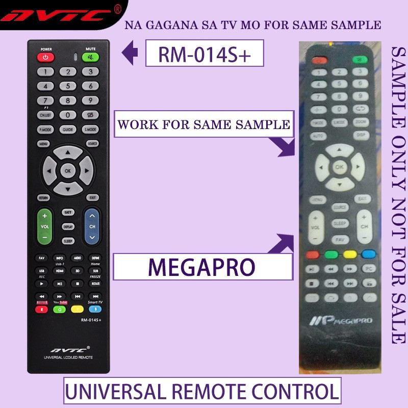 Universal remote control for MEGAPRO smart tv remote na gagana sa tv mo | Shopee Philippines