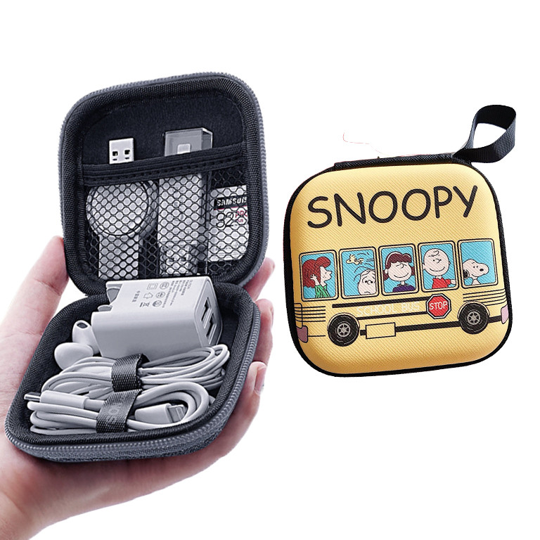Cute Snoopy Earphone Coin Keys Charger Pouch Case USB Cable Coin Purse ...