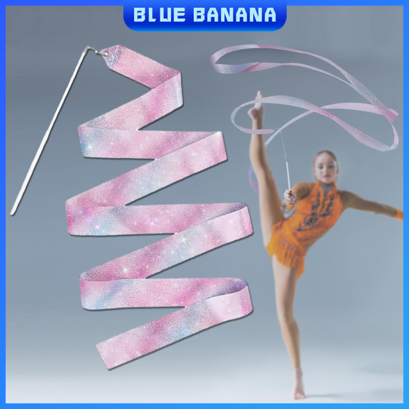 4M Ballet Dance Ribbon Art Gymnastics Twirling Rainbow Stick Gym ...