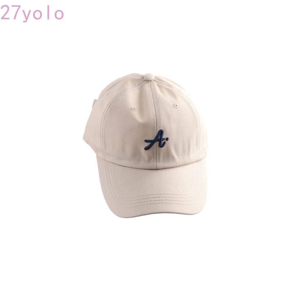 YOLO Letter A Baseball Cap Casual Adjustable Embroidery Cotton Girls ...