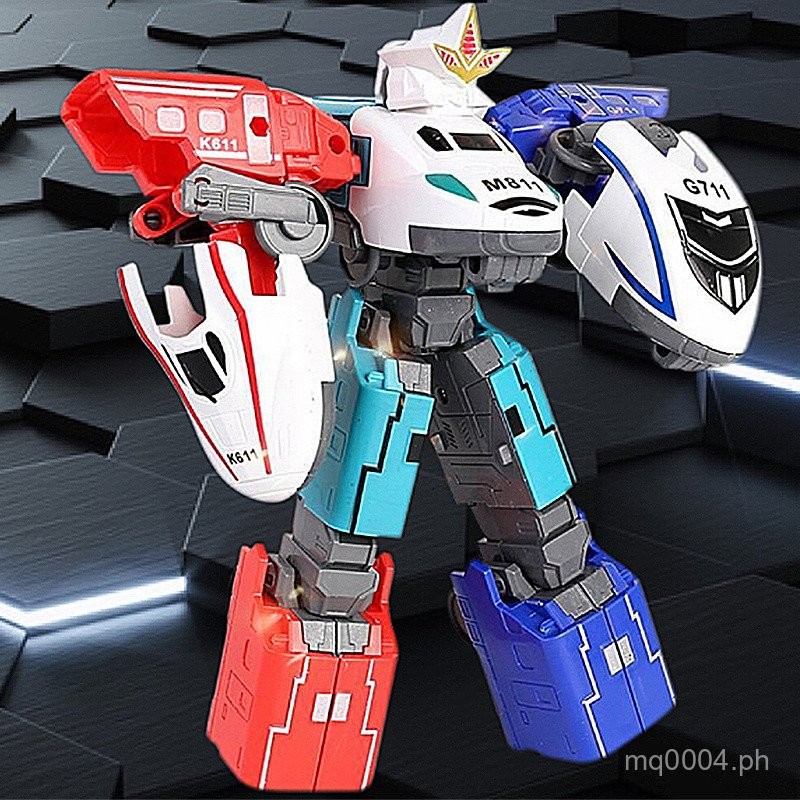 Children's Three-in-One Combination Train Brave General Deformation ...