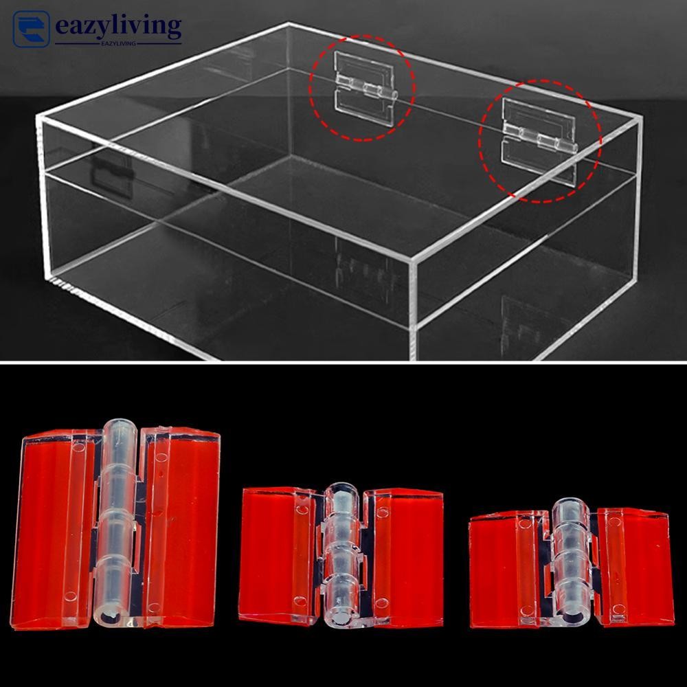 EAZYLIVING 10Pcs Self-adhesive Transparent Plastic Folding Hinges ...