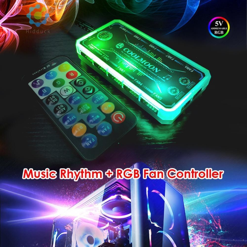 RGB Fan Controller 12cm Remote Control Computer Case PC Cooling Chassis ...
