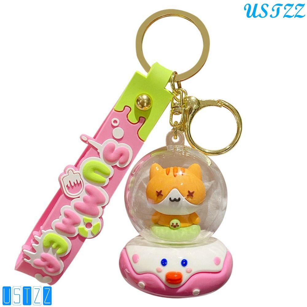 USTZZ Cartoon Pilot Keychains, Cute Doughnut Cat Keyring, Key Holder ...