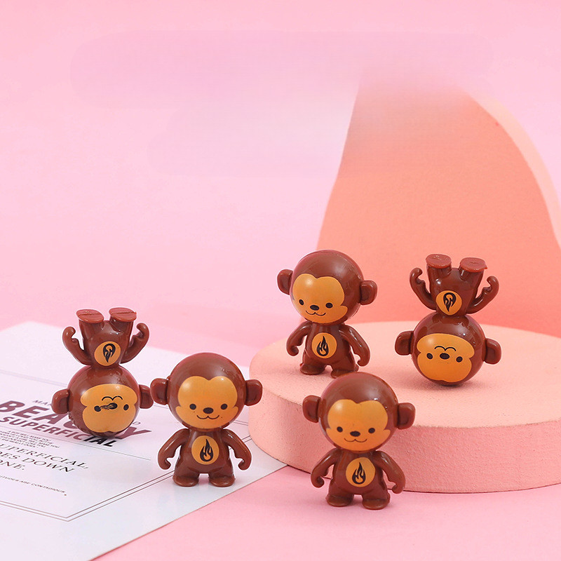 Little Cute Monkey Tumbler Cartoon Small Toy Inverted Rotating Stunt ...
