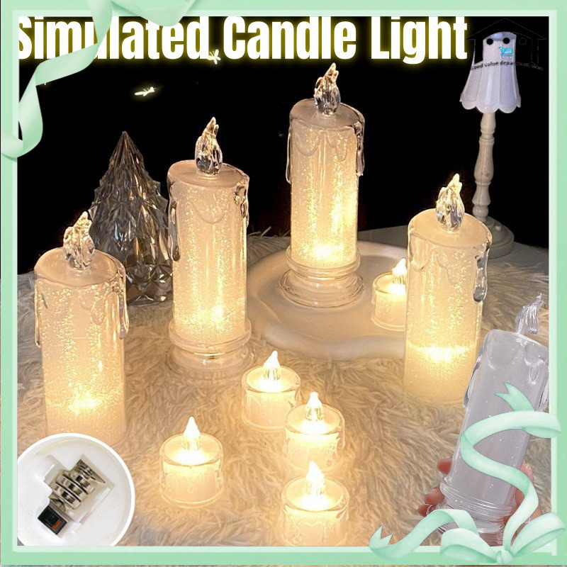 Led Battery Operated Candle Electronic Flameless Candle Altar Light For ...