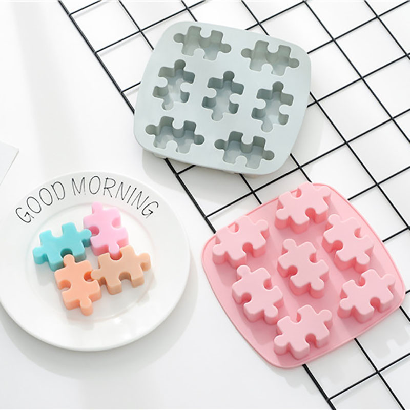 Puzzle Shaped Silicone Mold Chocolate Candy Candy Mold Ice Cube Cookies ...