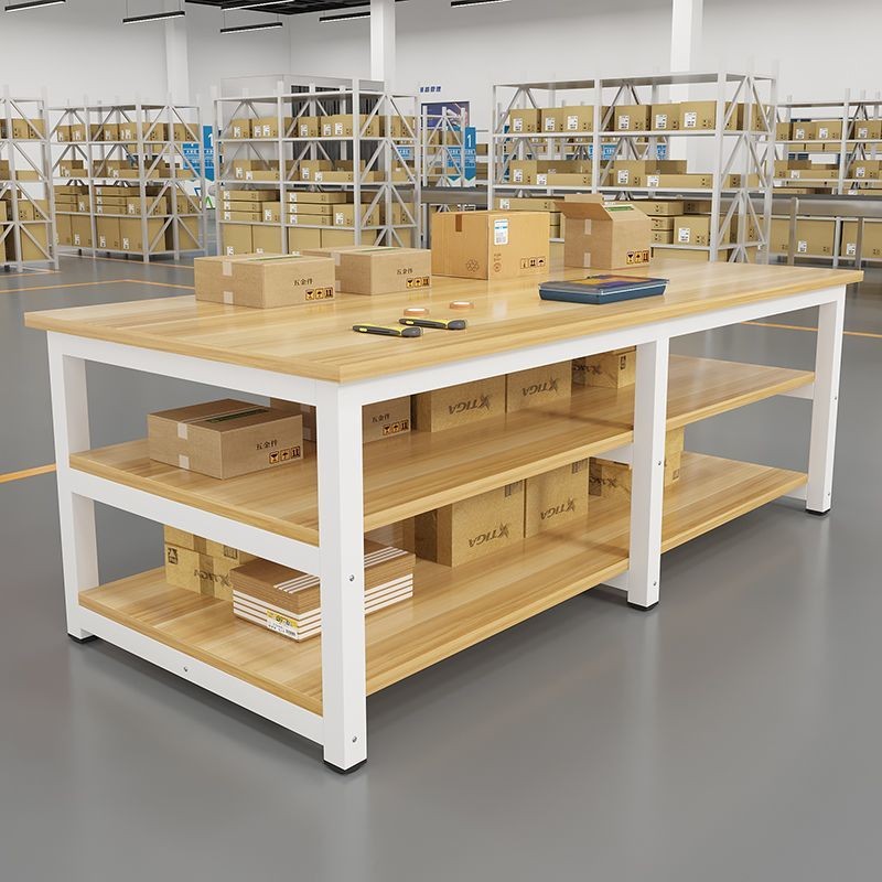 Workbench Three-Layer Cutting Double-Layer Express Packing Table ...