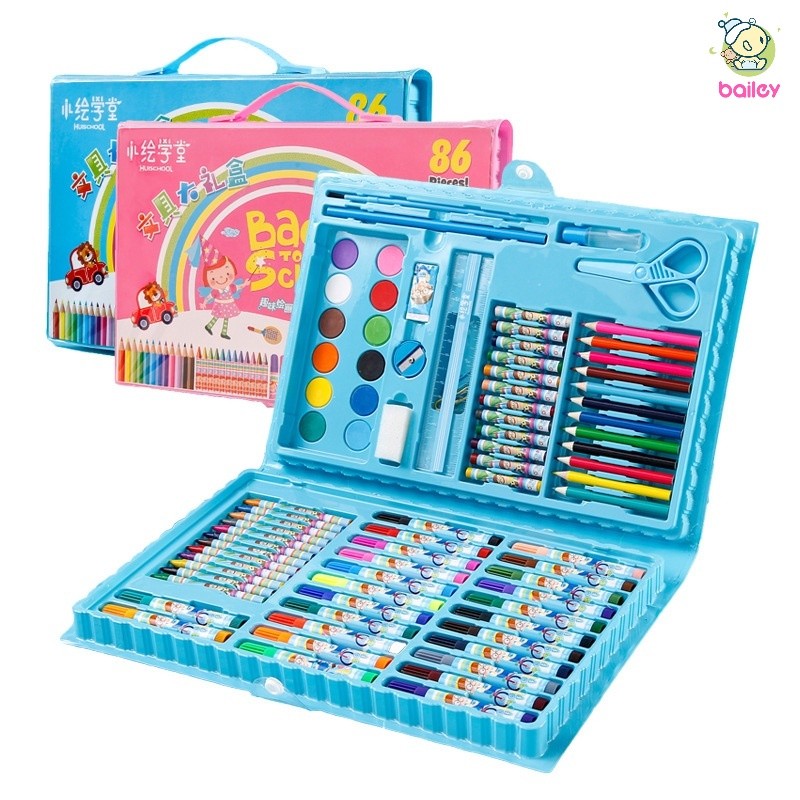 【Painting full set】86pcs Kids Coloring Set Painting Water Color Crayon ...
