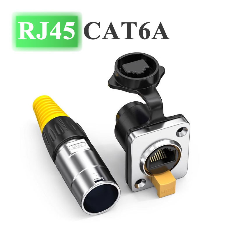 Waterproof CAT6A RJ45 Plug Socket Industrial Ethernet Cable Extender ...