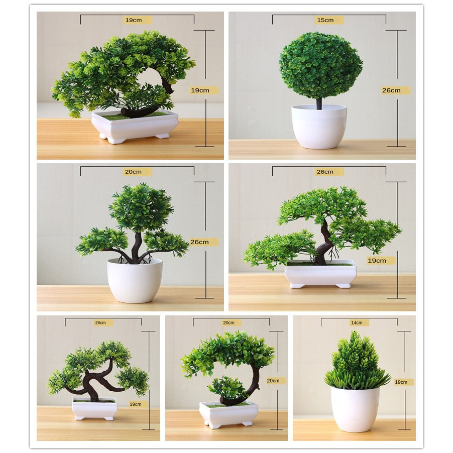 (Flower + Pot )Sakura Snowball Simulation Plant Potted Grass Ball ...