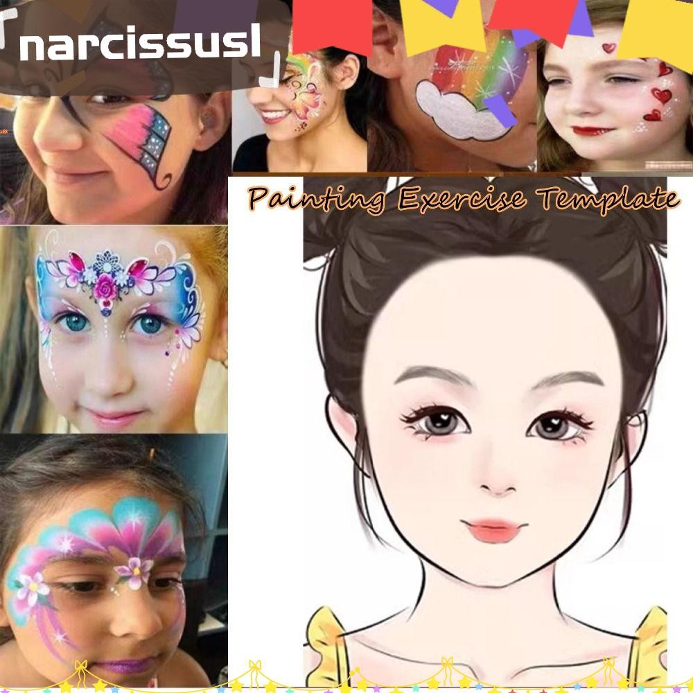 NARCIS Painting Exercise Template, Washable Face Painting Stencil ...