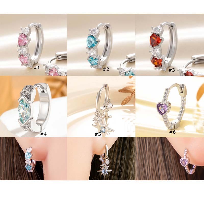 1 Piece Heart Shape Circle 10mm Hoop Cartilage Lobe Earring Conch ...