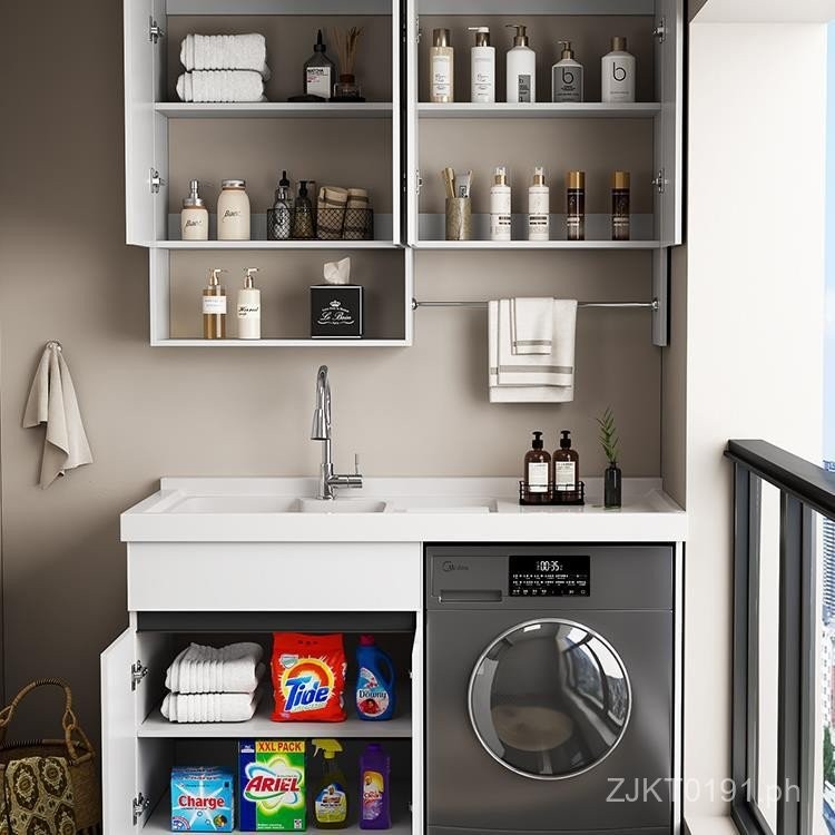 Laundry Washing Machine Basin Space Aluminum with Washboard Integrated ...