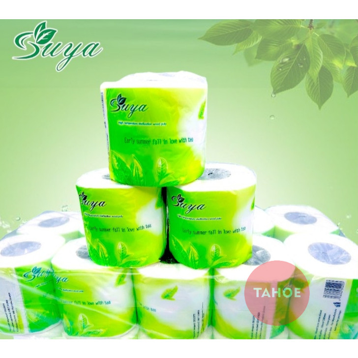 SUYA High Quality Bathroom Tissue Roll 10Rolls Paper Green Tea Bathroom ...