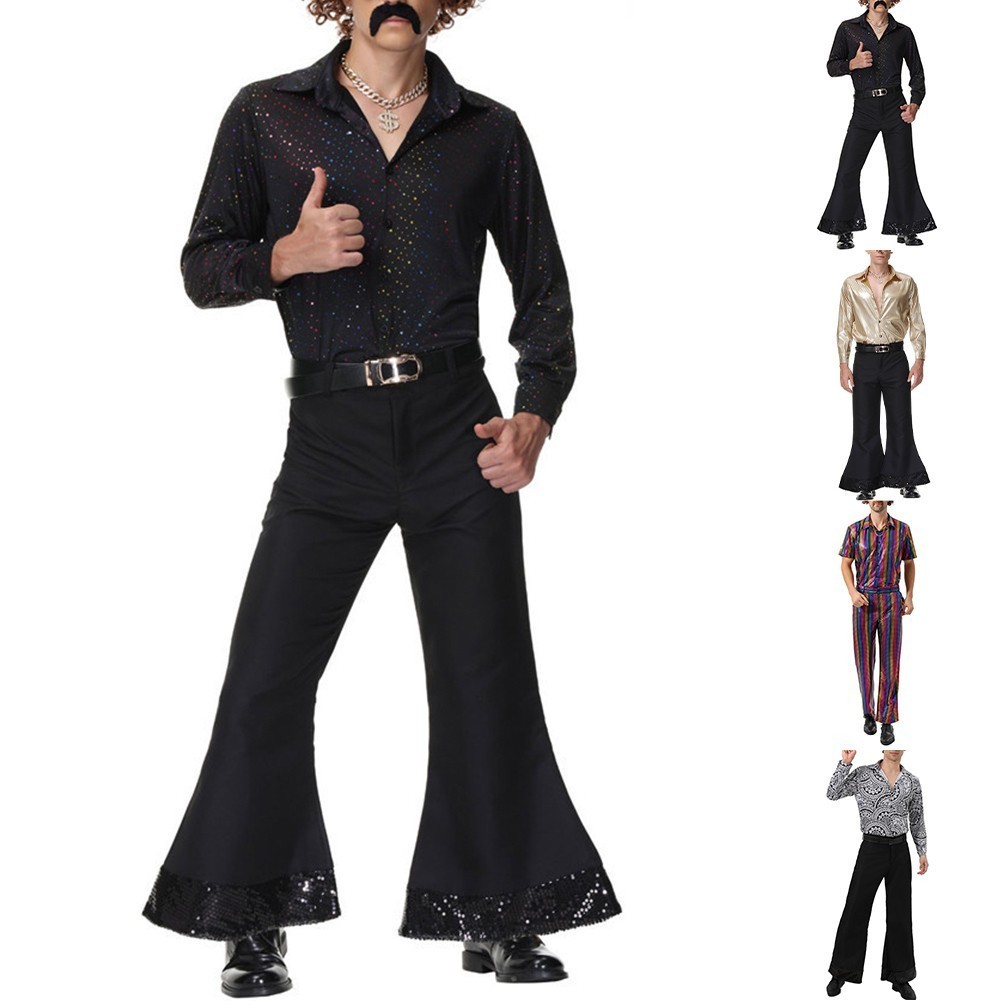 SUPER| 70s Disco Costume Cosplay Costumes Vintage Men Music Party ...
