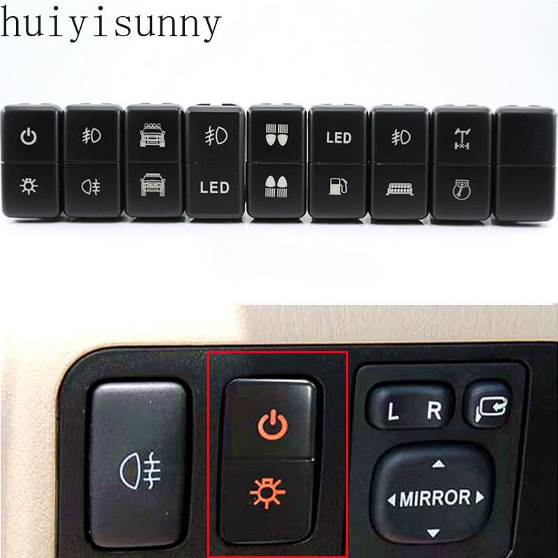 HYS 1PC 12V Car Dual LED Light Bar Fog Light On-Off Push Switch Button ...