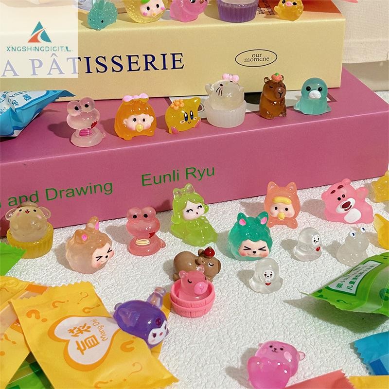 ZJPG> Cute Mini Simulation Animal Model Blind Box Dolls Figures Fake ...