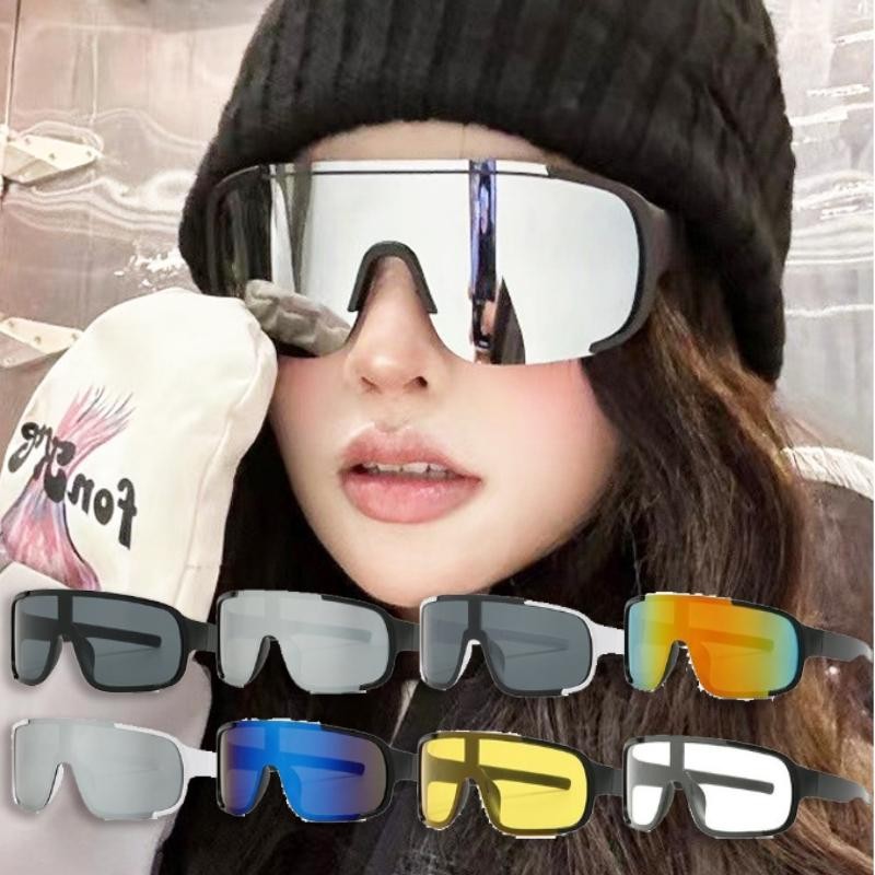 Fashion Cycling Goggles Women Men Y2K Korean Hip Pop Skiing Sunglasses ...