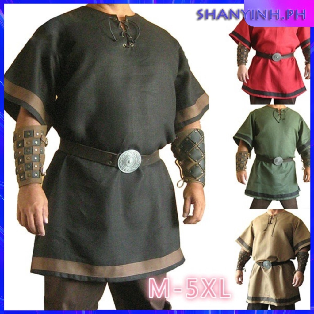Medieval Renaissance Costume for Men, Warrior Pirate Costume for Adult ...