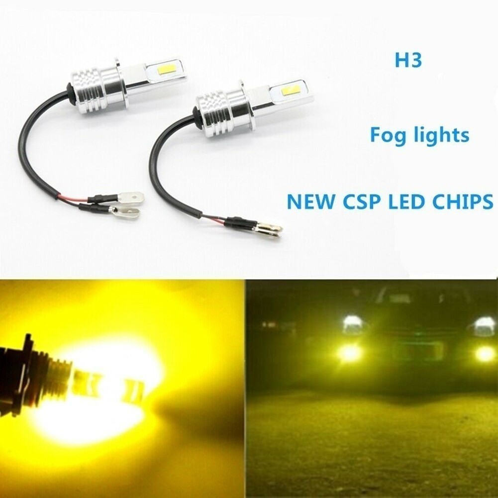dreamlifeshop⚡ Super Bright H3 CSP LED Fog Light Bulbs Conversion Kit ...