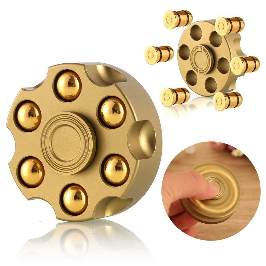 Newest Revolver Bullets Clip EDC Finger Spinner ADHD Fidget Focus ...