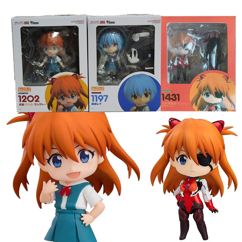 New Century Evangelion Nendoroid Ayanami Rei#1197 Asuka Langley #1202 ...