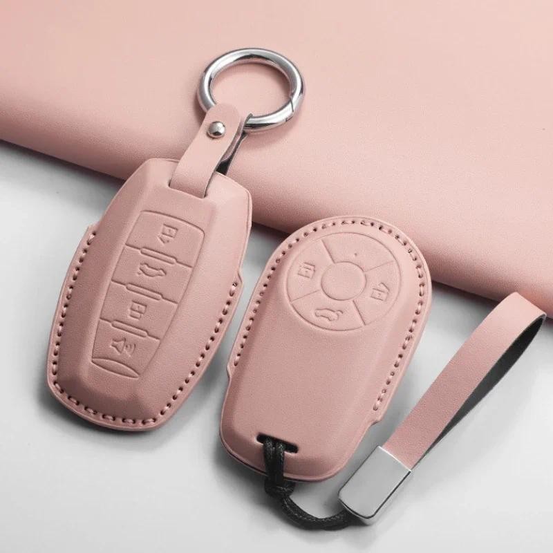 Women Beautiful Leather Car Smart Key Cover Case for Great Wall Euler ...