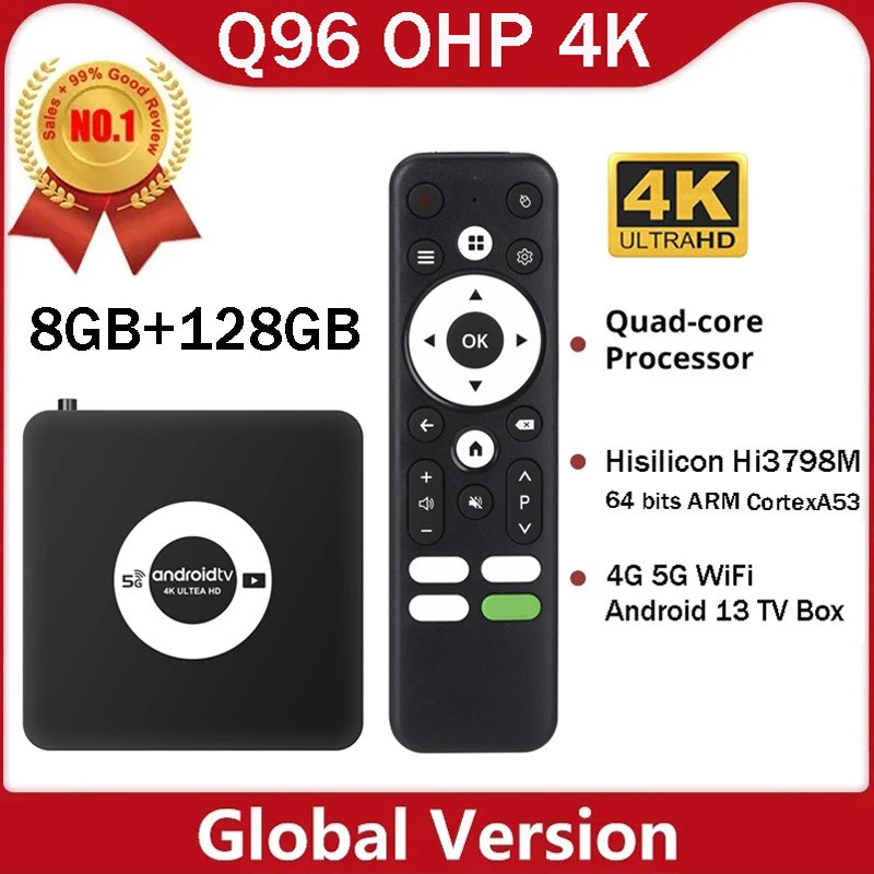 Global Version Q96 OHP 4K TV Box 4K Ultra HD Android 13 Hisilicon ...