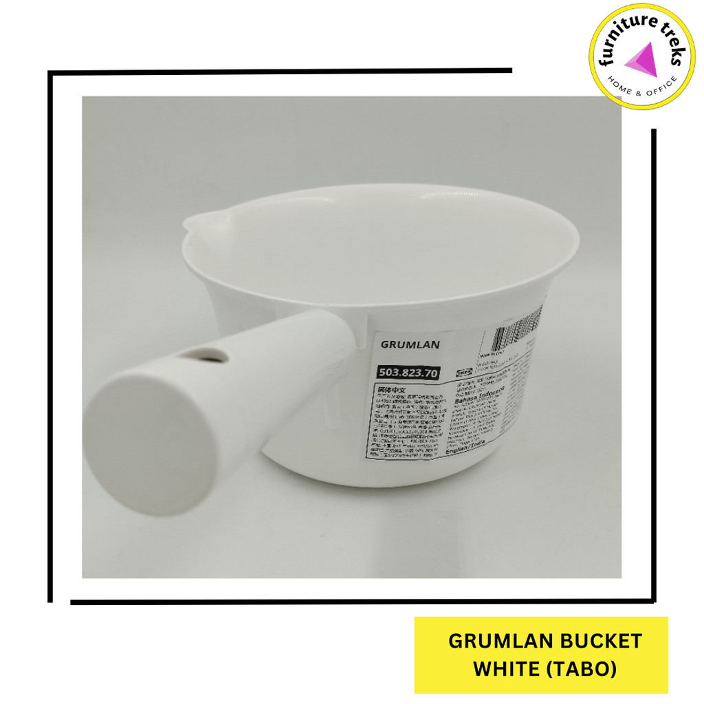Grumlan Water Dipper/Bucket White (Tabo) | Shopee Philippines
