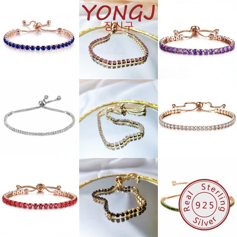 Niche High-end Color Diamond-encrusted Adjustable Bracelet | Shopee ...