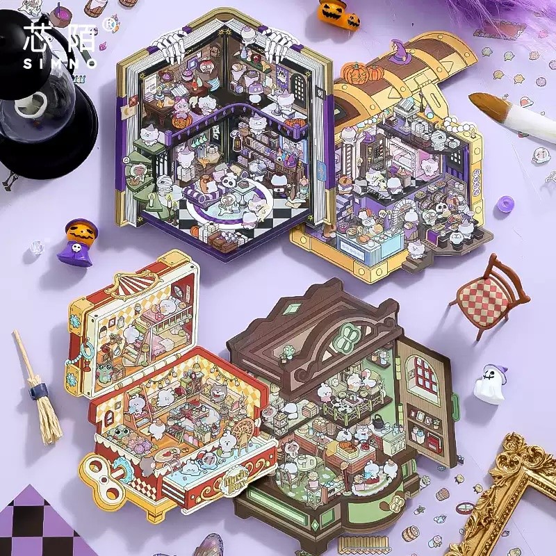 Idako 3D Sticker Miniature 3D Three-Dimensional Storage Landscaping ...