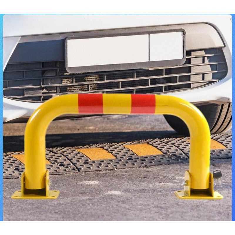U-Shaped Parking Lock Bollards Safety Foldable Pole Barrier High ...