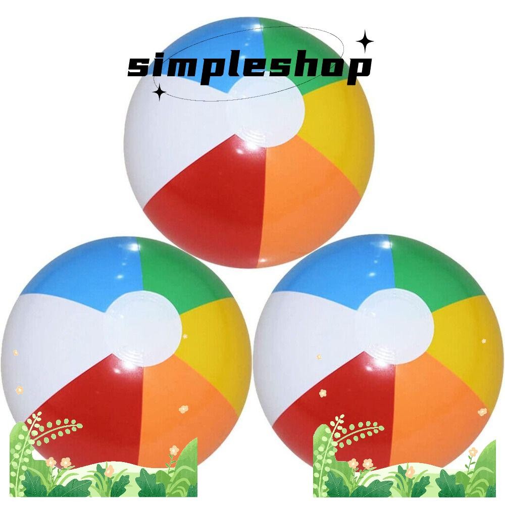 SIMPLE Inflatable Beach Ball, PVC 30cm Rainbow Beach Ball, Swimming ...