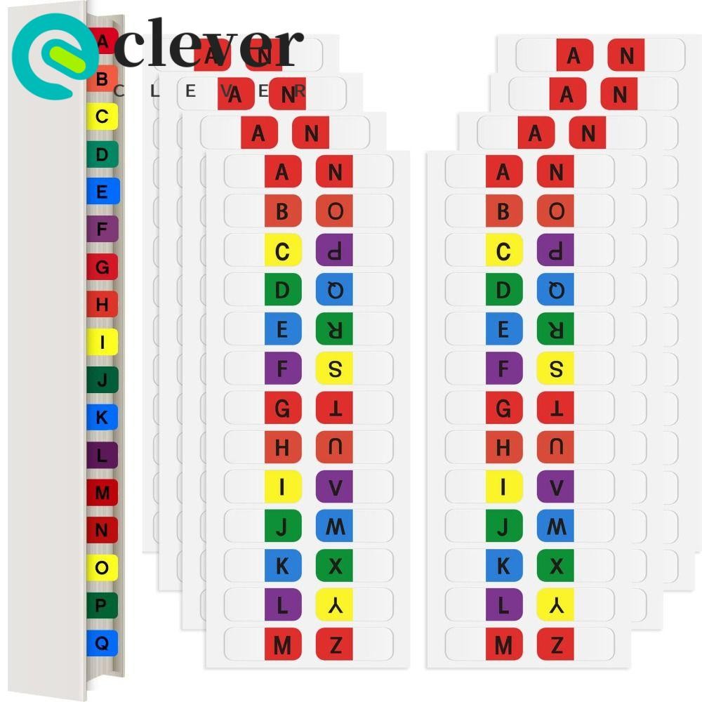 CLEVER Sticky Tabs, A-Z Self-Adhesive Index Tabs, Small Multicolor ...